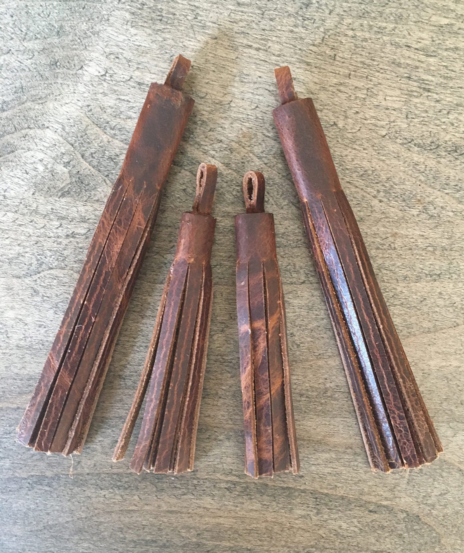 Bison Leather Tassel Zipper Pulls / Tassel Earrings / Tassel - Etsy