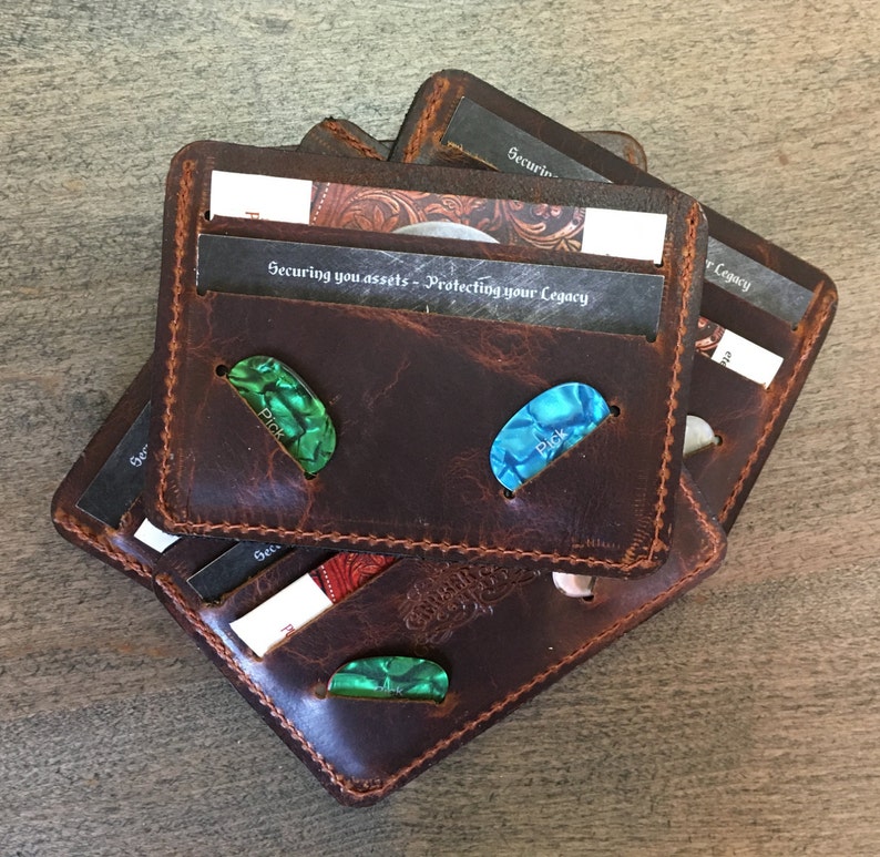 Leather Guitar Pick Wallet - Etsy