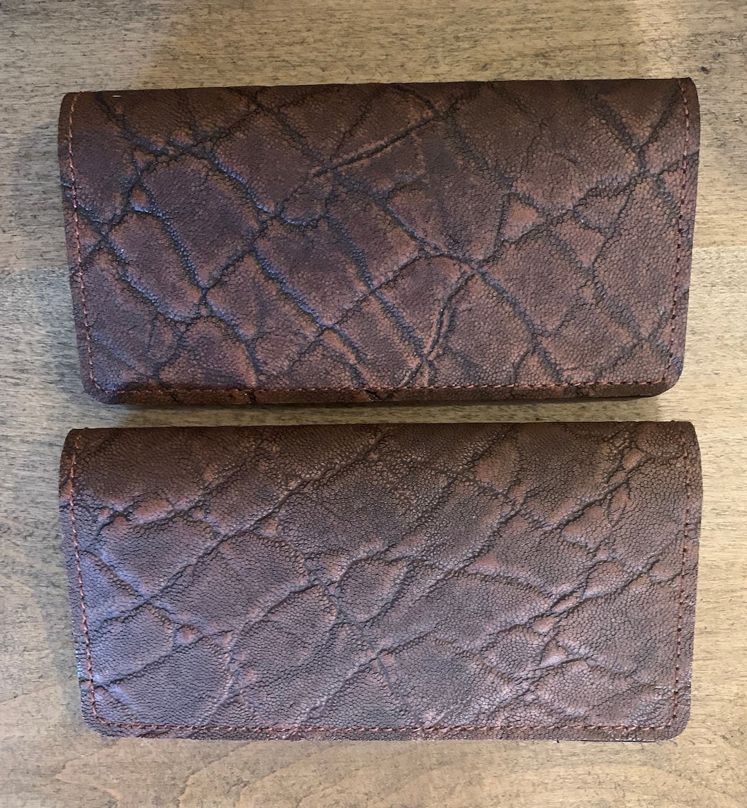 Embossed Top Grain Cow Leather Checkbook Cover - Etsy