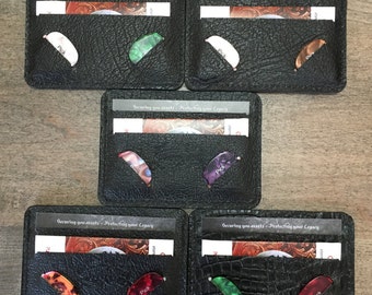 Leather Guitar Pick Wallet | Etsy