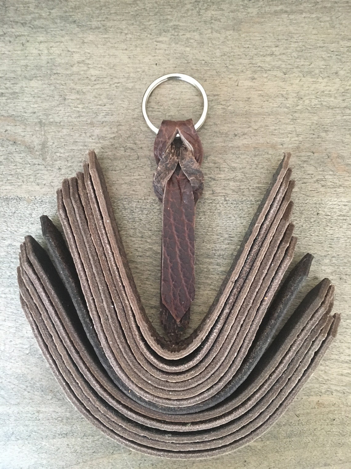 Bison Leather Blood Braided Key Chains - Etsy