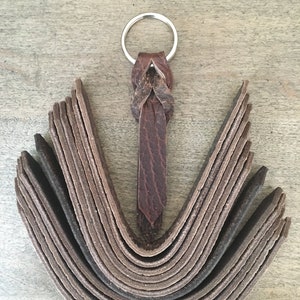 Bison Leather Blood Braided Key Chains - Etsy