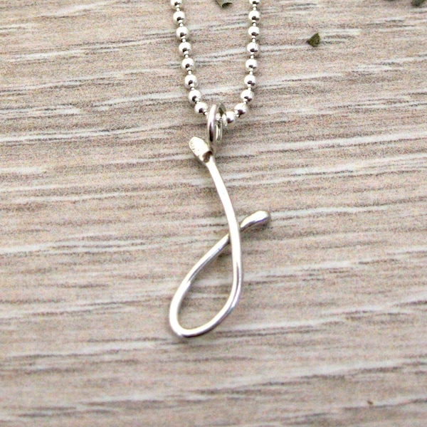 Letter J Necklace - Etsy
