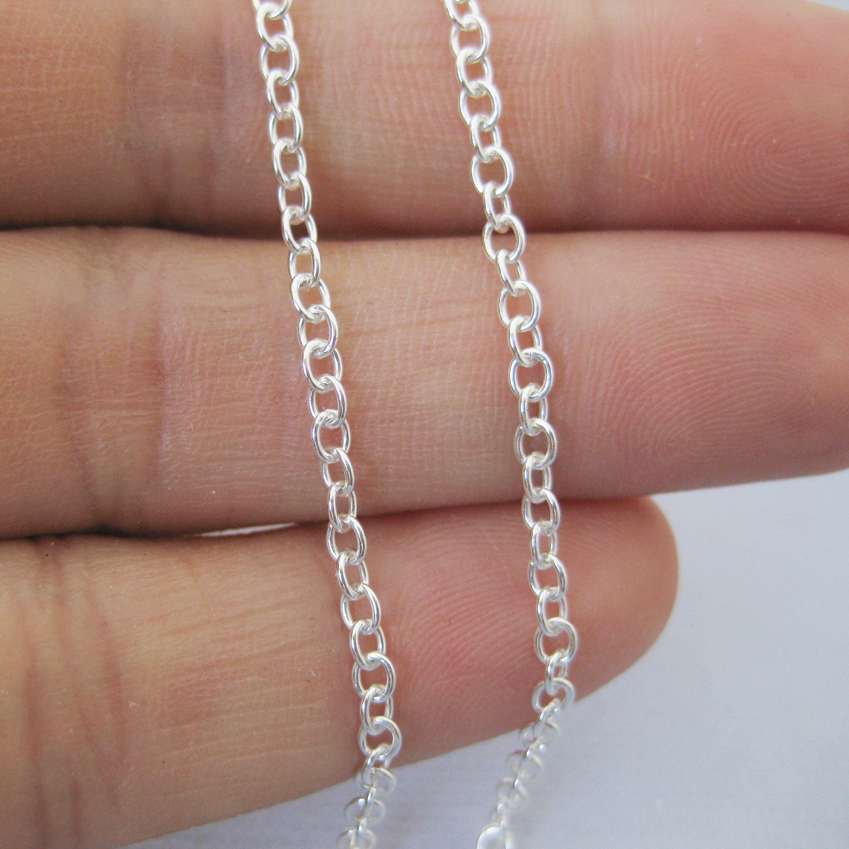 Sterling Silver 2 Mm Cable Chain 16 to 30 - Etsy