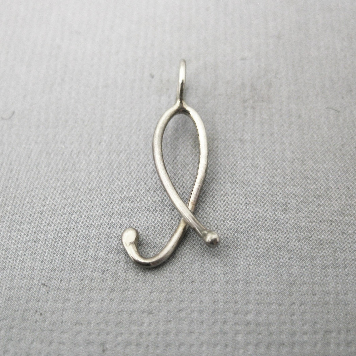 Silver I Initial Charm I Monogram Charm I Alphabet Pendant - Etsy