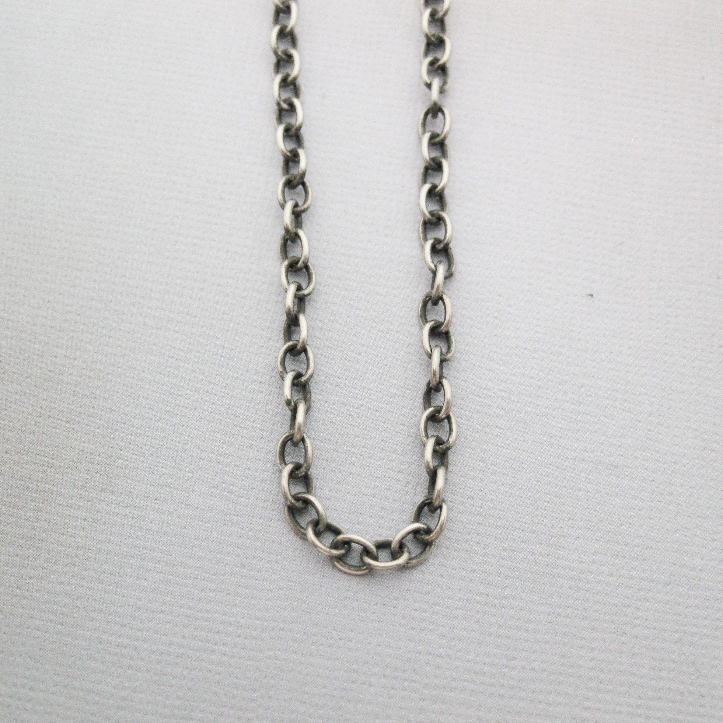 Sterling Silver Oxidized 3.6 Mm Cable Chain 16 to - Etsy