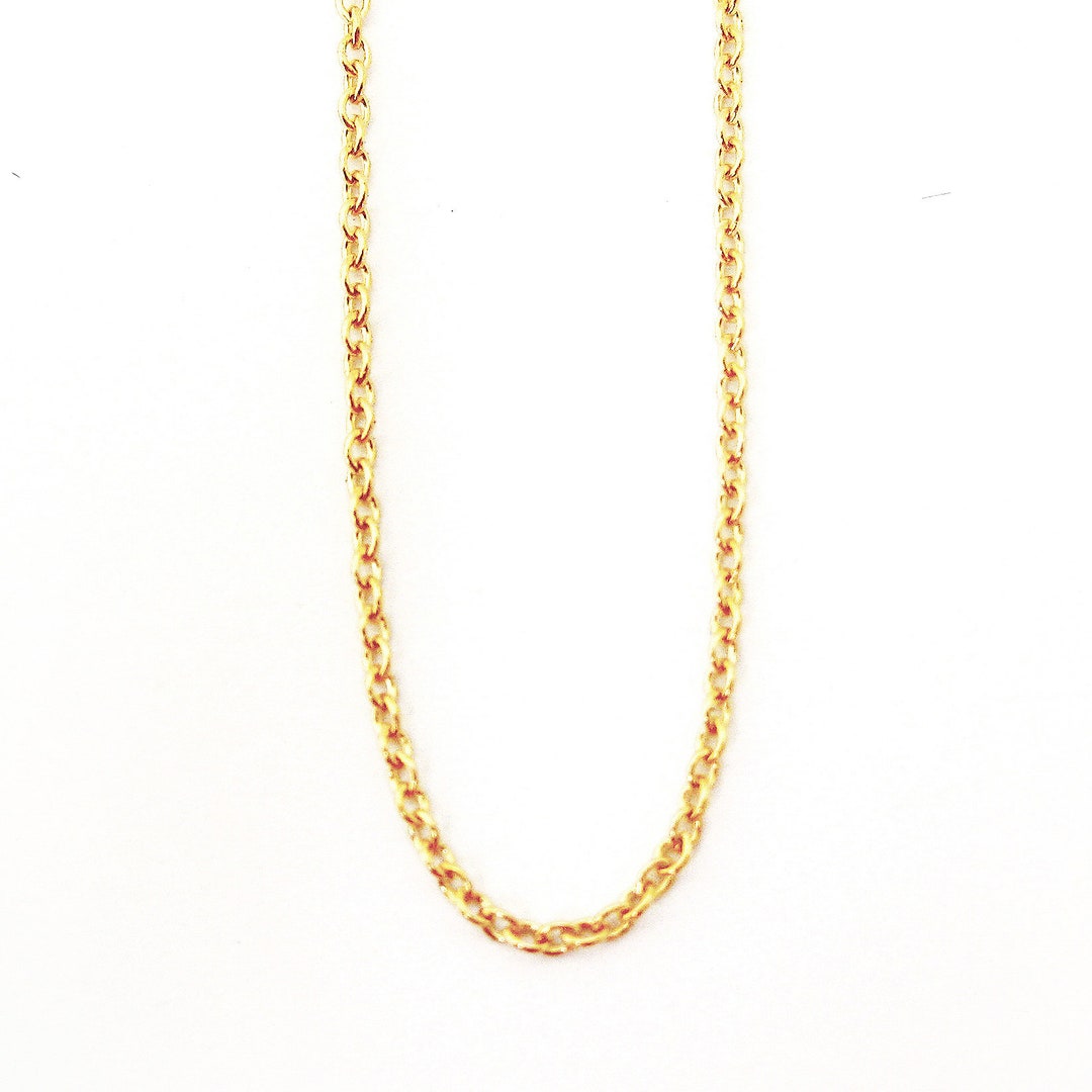 Gold 1mm Cable Chain 14/20 Gold Filled, Plain Gold Chain, Simple Gold ...