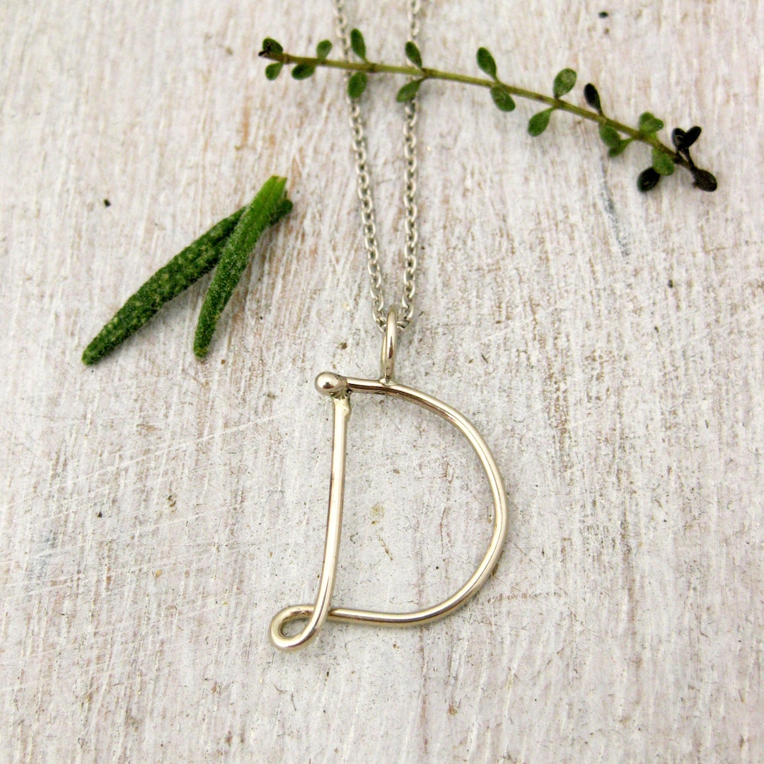 Silver D Initial Charm, D Monogram Charm, D Alphabet Pendant, Letter D ...