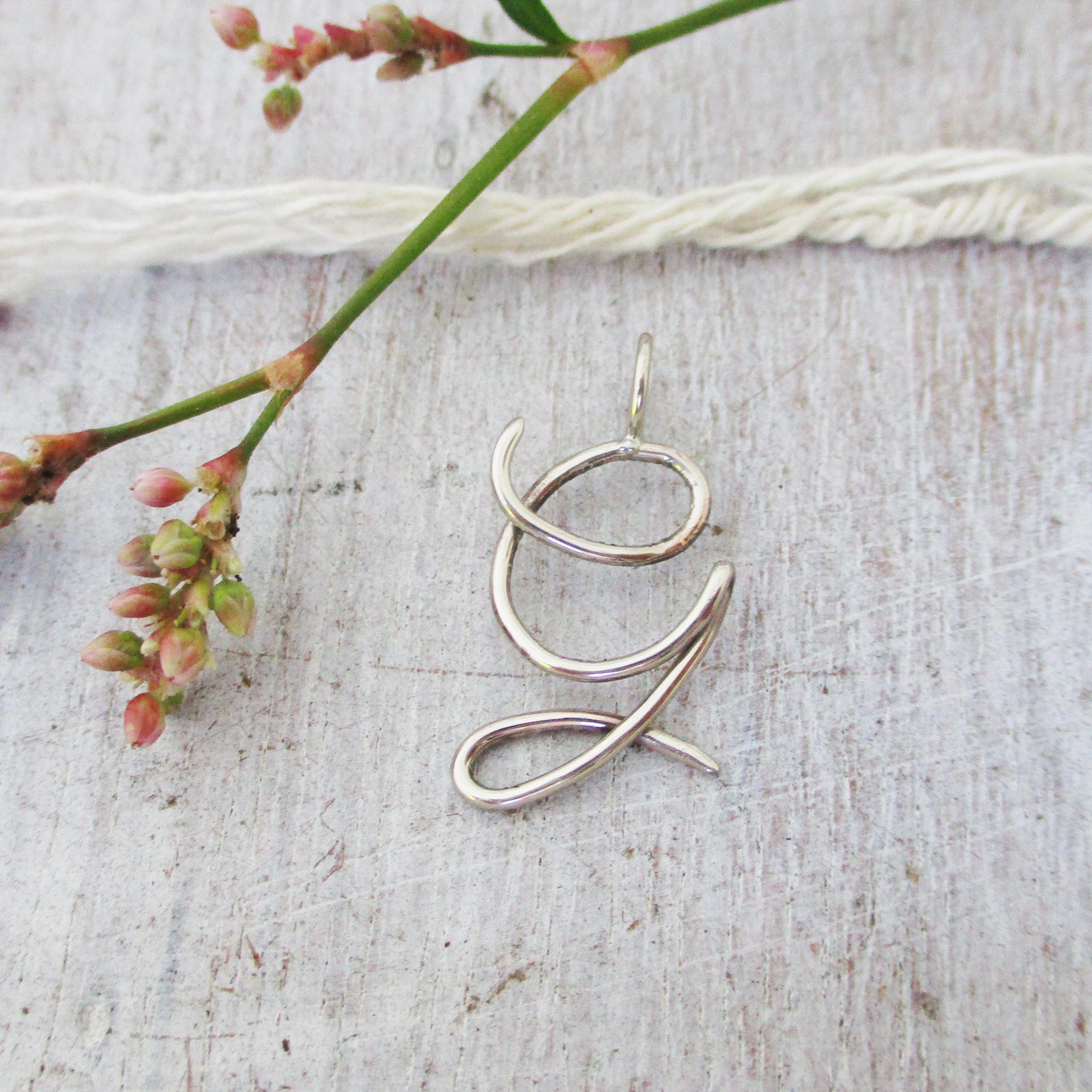 14K Gold Handmade Capital Letter G Initial Pendant Initial | Etsy