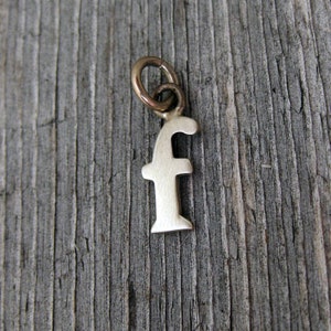 Personalized Baby Lowercase Letter F Initial Charm, Solid Silver or ...