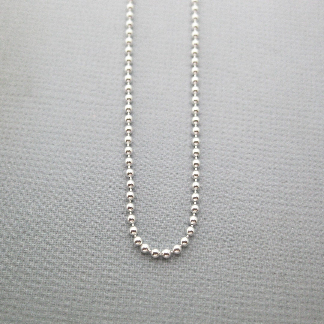 Sterling Silver 1.5mm Ball Chain, Bathtub Chain, Bead Chain, Plain ...