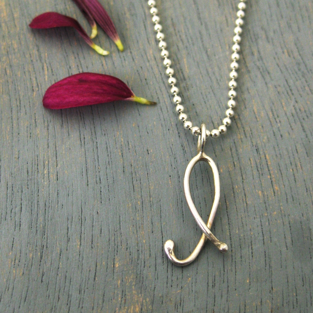 Silver I Initial Charm, I Monogram Charm, I Alphabet Pendant, Letter I ...