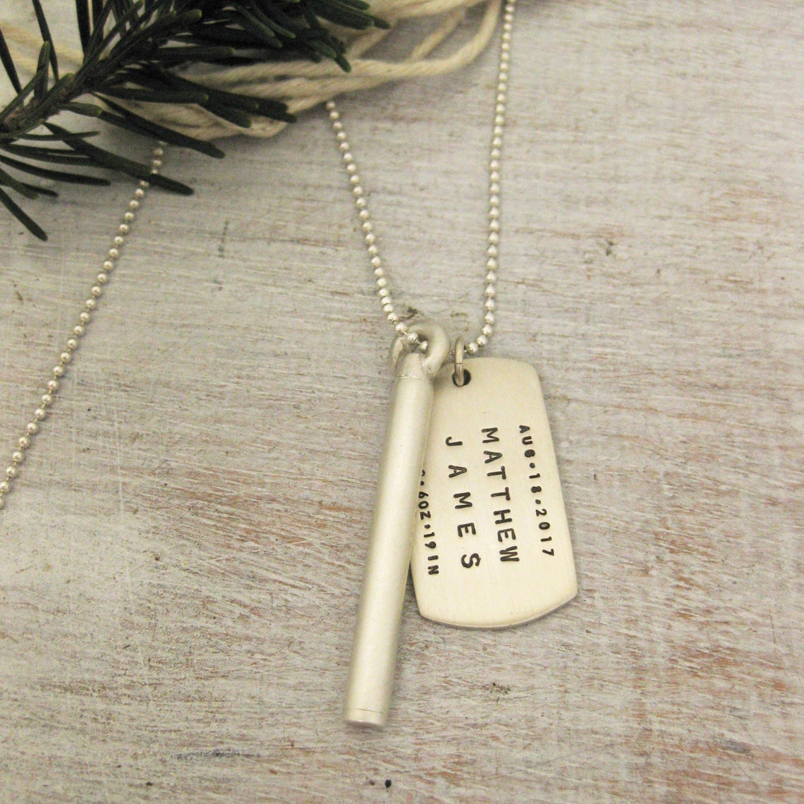 Dog Tag Personalized Cremation Urn Ashes Necklace Sterling - Etsy