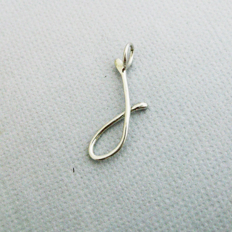 Silver J Initial Charm J Monogram Charm J Alphabet Pendant - Etsy