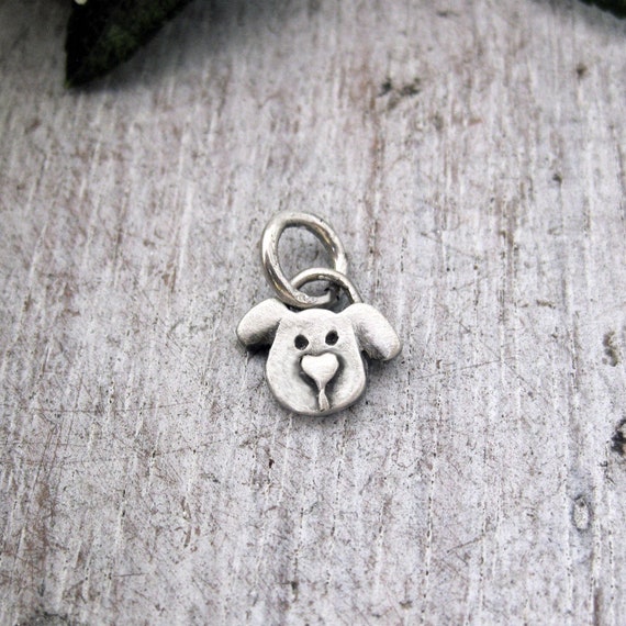 Doggy Face Pendant in Sterling Silver Dog Lover's - Etsy