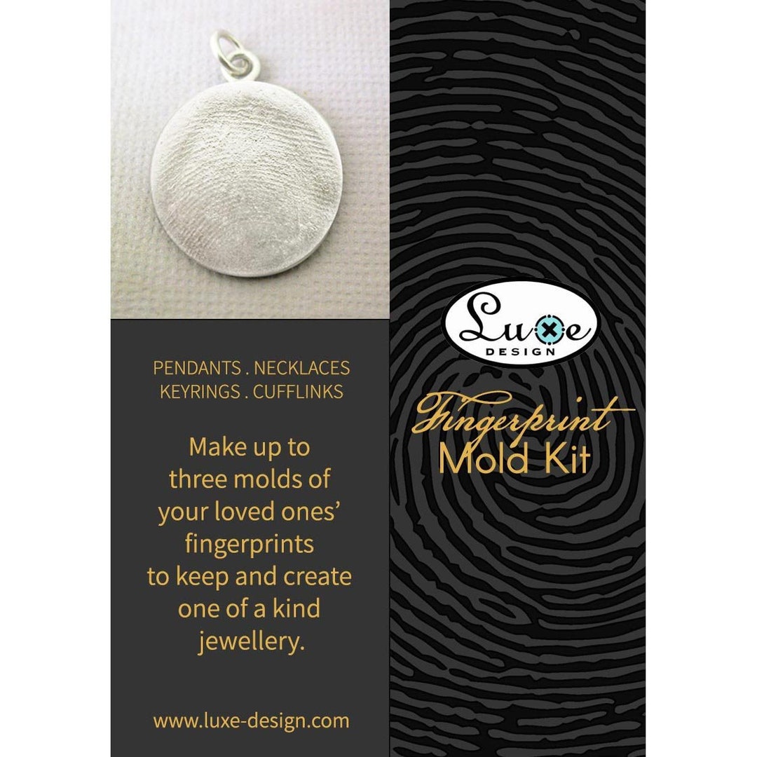 Fingerprint Jewelry TWO PART Mold Kit Only, Jewelry Not Included, Makes ...