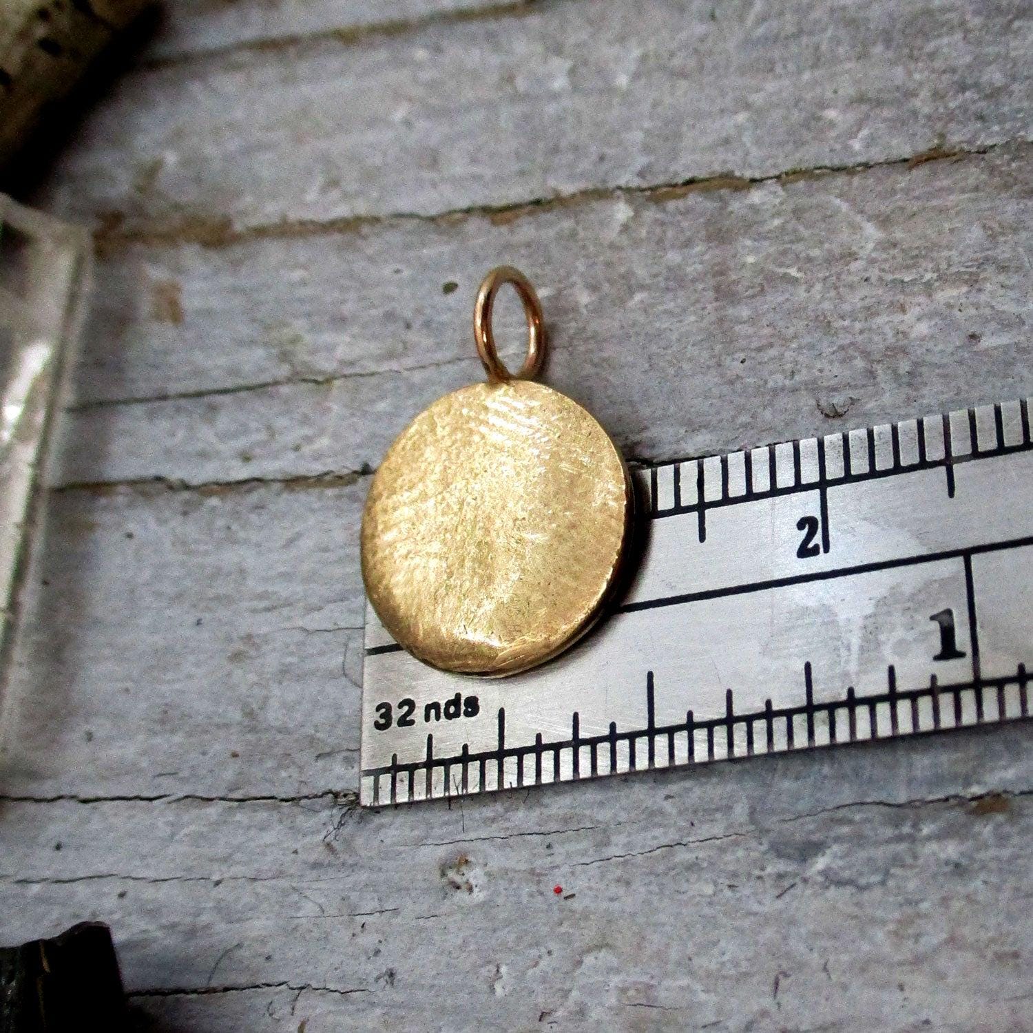 14K Gold Fingerprint Disc Charm: Baby, Child, Adult Keepsake - Etsy