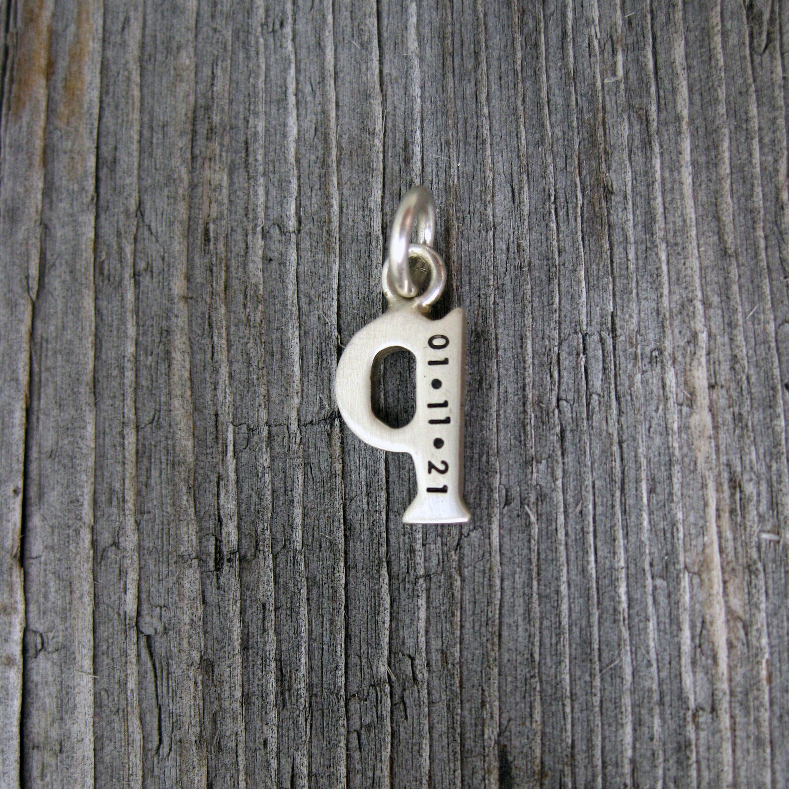 Personalized Baby Lowercase Letter Q Initial Charm, Solid Silver or ...
