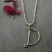 Silver D Initial Charm, D Monogram Charm, D Alphabet Pendant, Letter D ...
