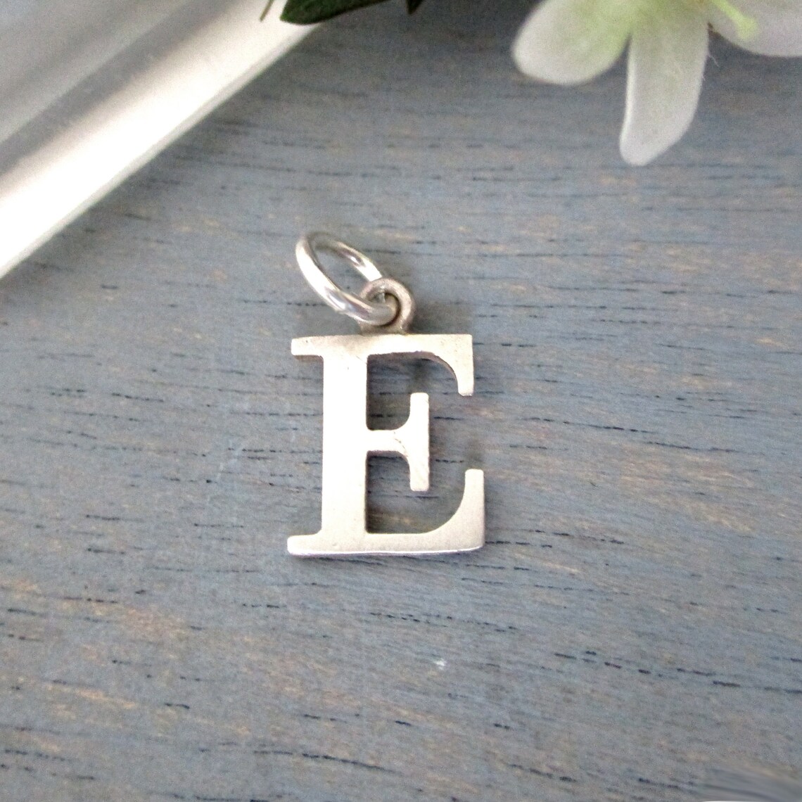 14K Solid Gold Capital E Letter E Initial Pendant Letter E - Etsy