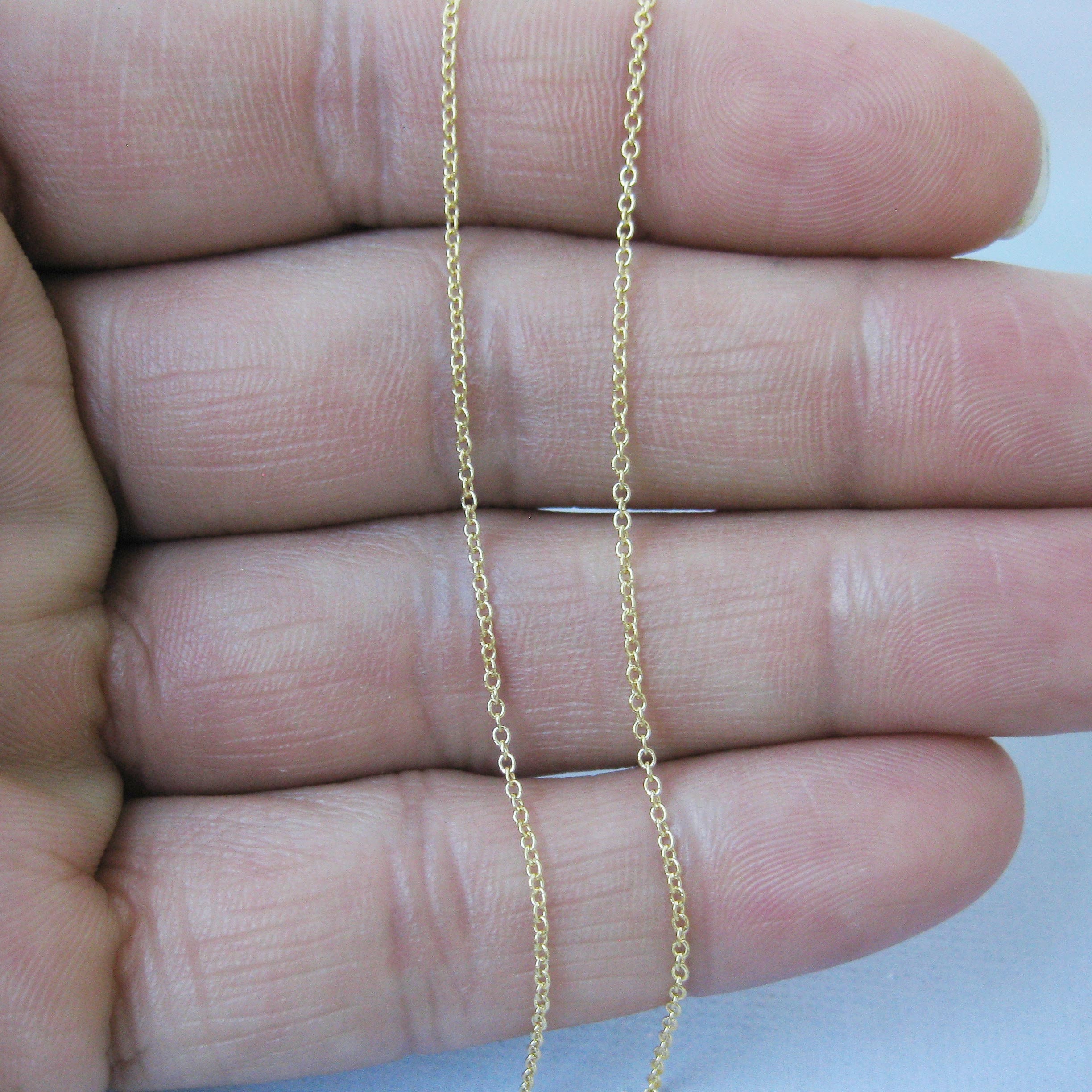 Gold 1mm Cable Chain 14/20 Gold Filled, Plain Gold Chain, Simple Gold ...