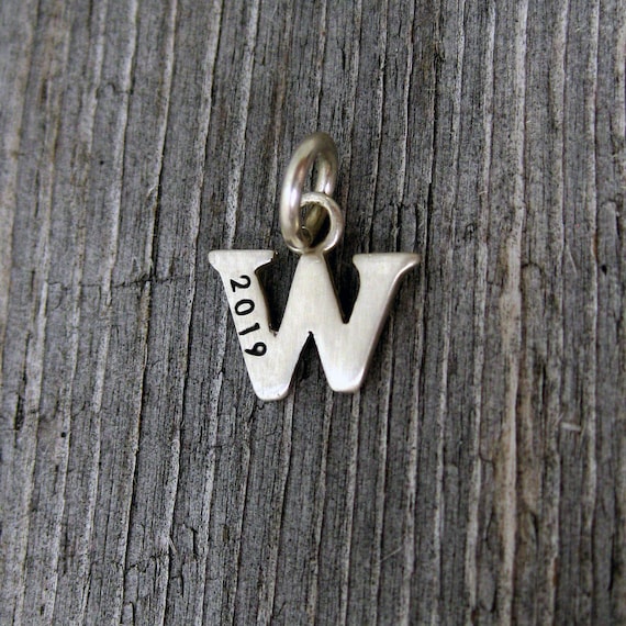 Personalized Baby Lowercase Letter W Initial Charm Solid | Etsy