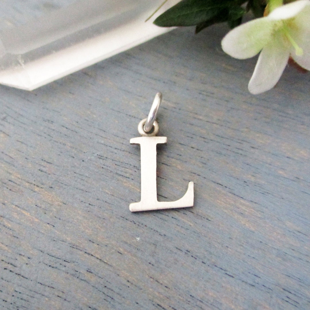 Capital Letter L Initial Charm in 14K Yellow, Rose or White Gold - Etsy