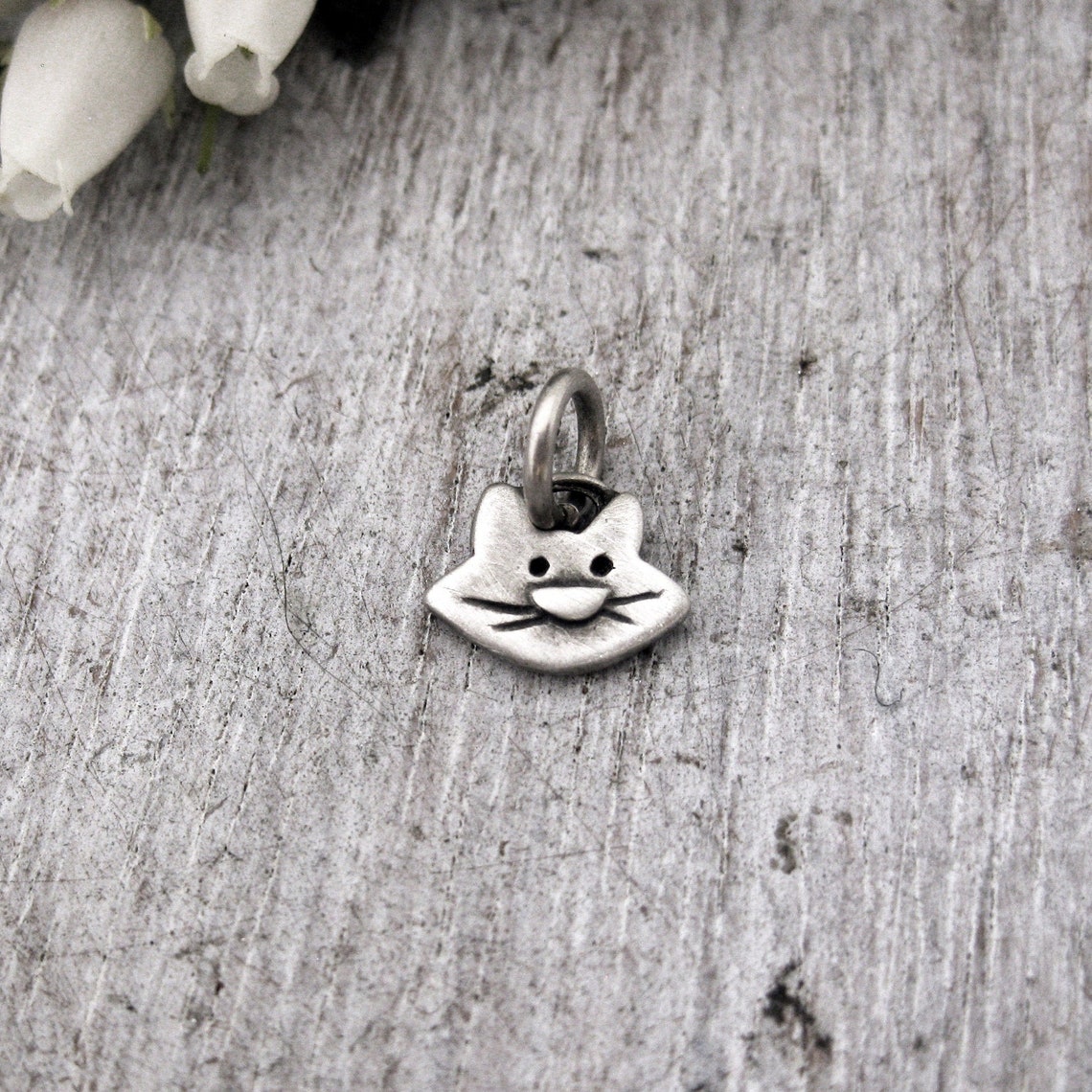 Kitty Cat Face Pendant in Sterling Silver Cat Lover's - Etsy