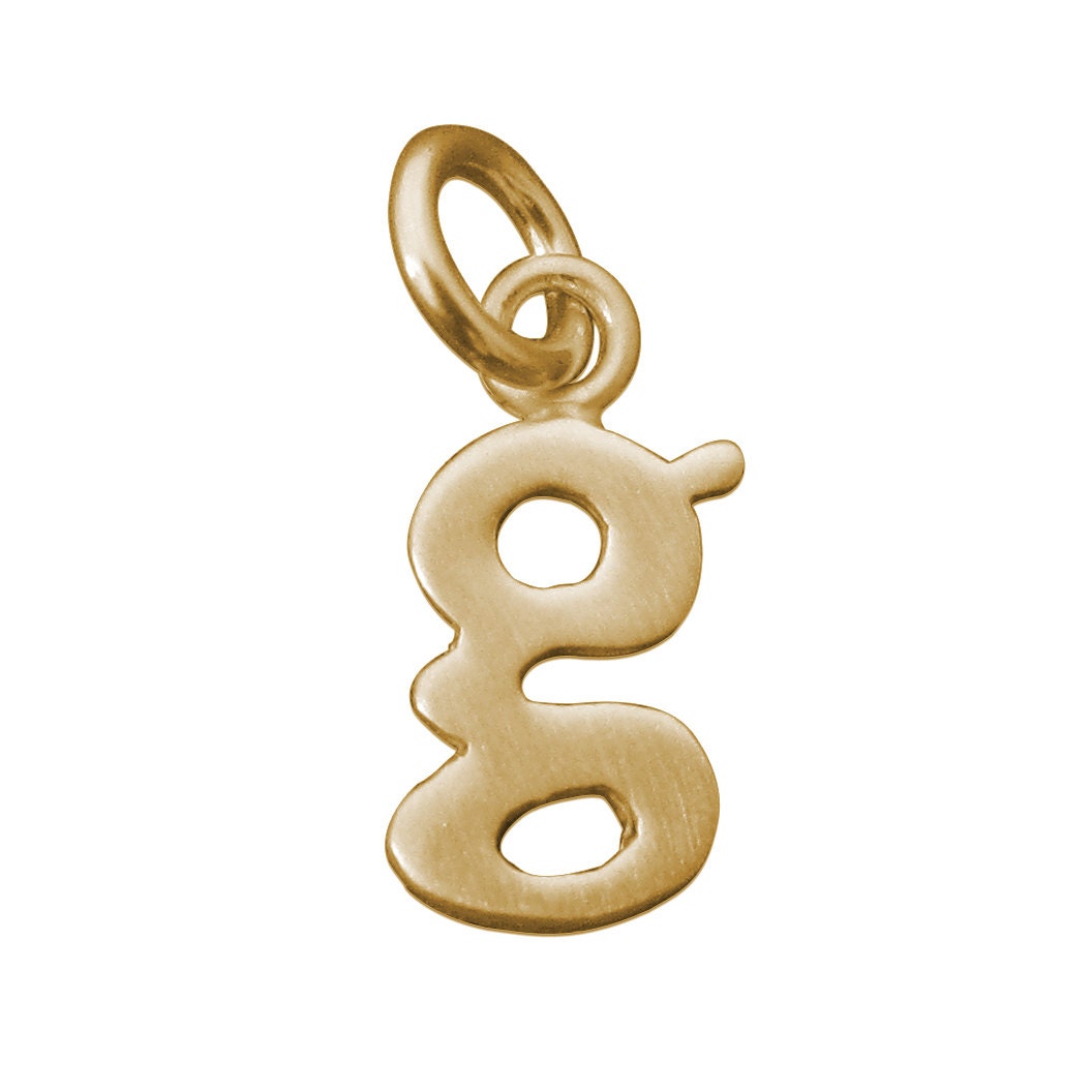 14k Gold Baby Lowercase G Initial Charm Initial Jewelry - Etsy