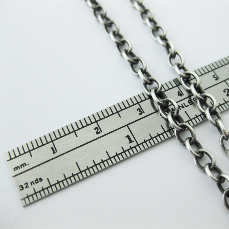 Sterling Silver Oxidized 3.6 Mm Cable Chain 16 to - Etsy