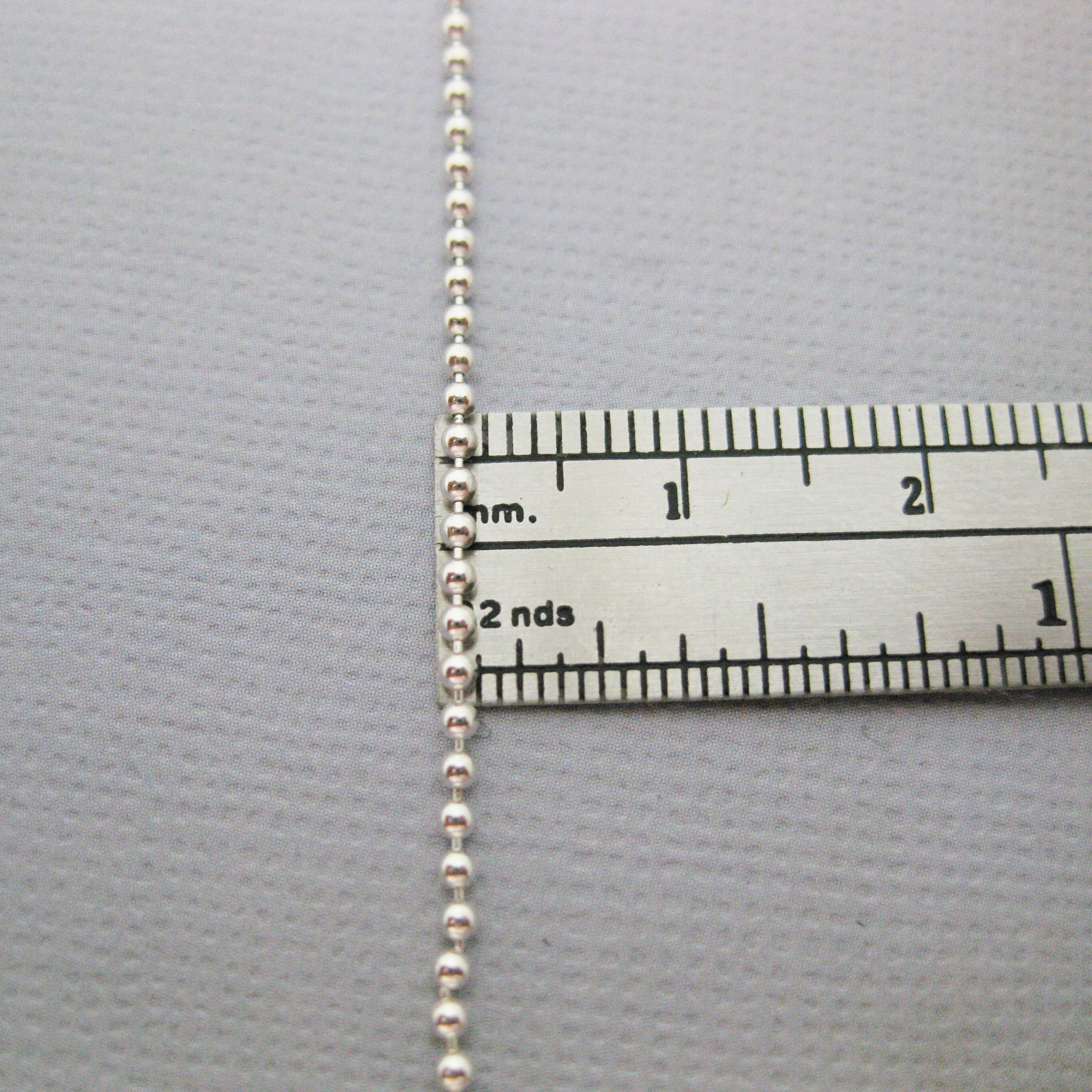 Sterling Silver 1.5mm Ball Chain Bathtub Chain Bead Chain - Etsy