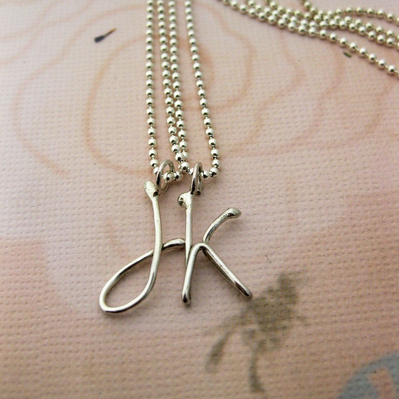 Silver J Initial Charm J Monogram Charm J Alphabet Pendant - Etsy