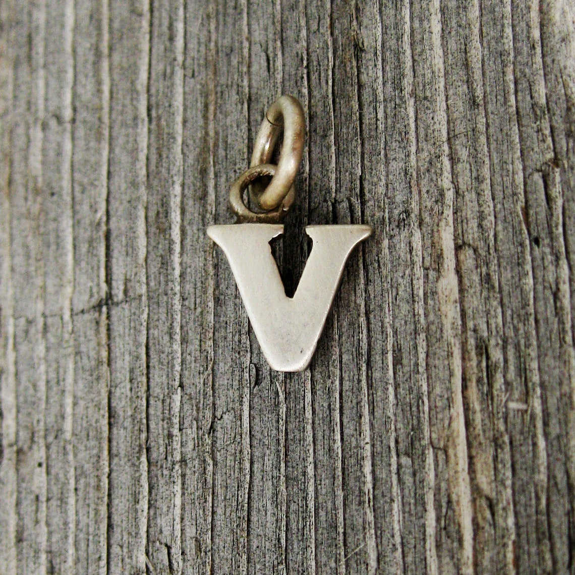 Personalized Baby Lowercase Letter V Initial Charm, Solid Silver or ...