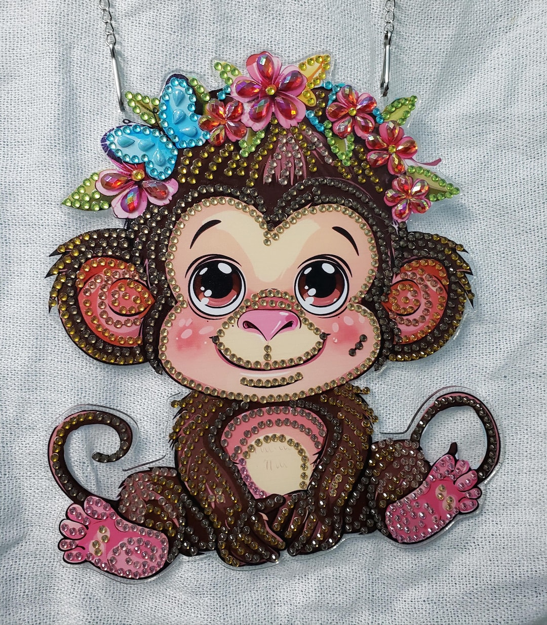 Double Sided Diamond Painting Monkey Suncatcher Wallhanger - Etsy
