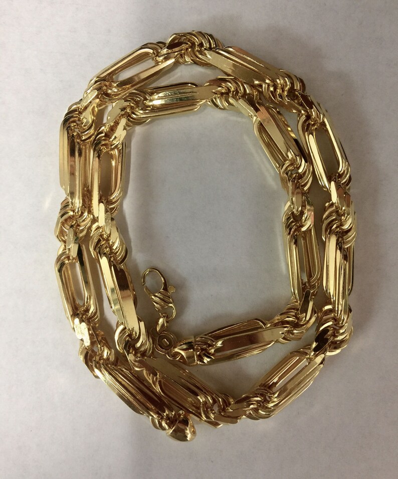 Sterling Silver Gold Plated MILANO Rope Chain - Etsy