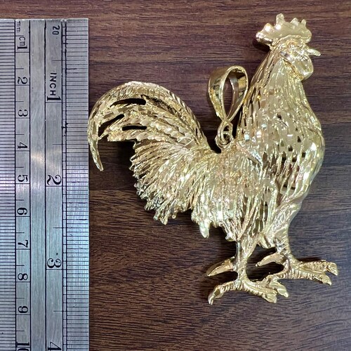 Gallo Medalla Gold Plated Chicken Rooster Pendant Necklace - Etsy