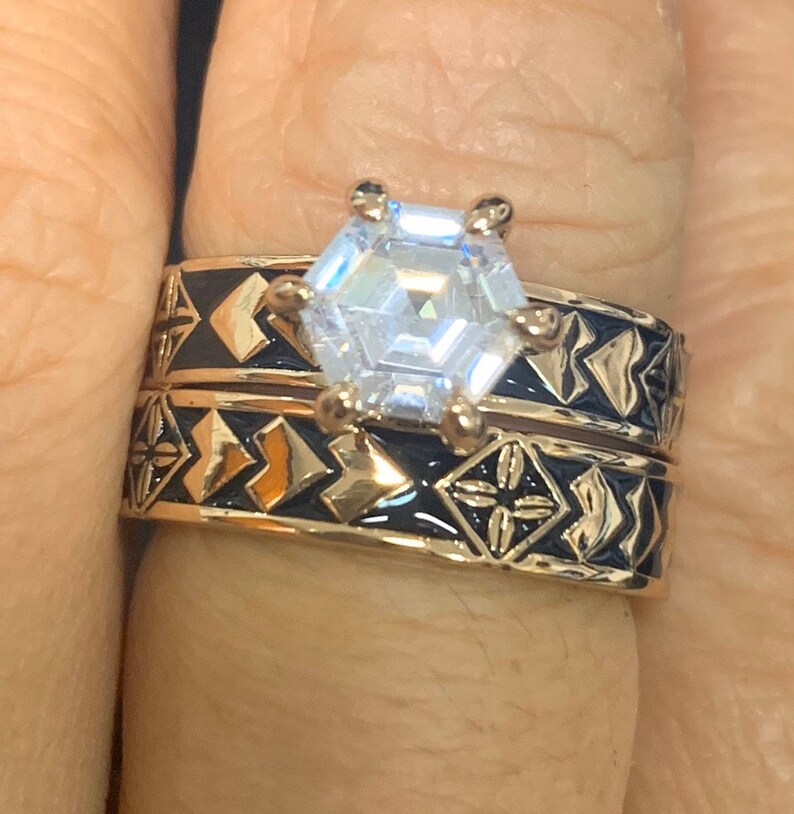 Gold Plated Tribal Samoa Hawaii Wedding Sept Cz Ring SZ 5-13 | Etsy