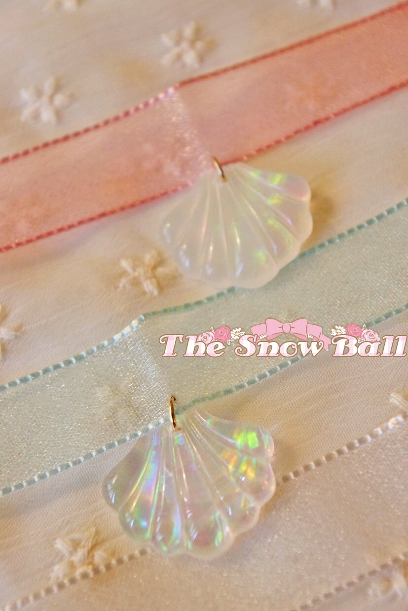 Little Mermaid Sea Shell Pastel Iridescent Ribbon Organdy | Etsy
