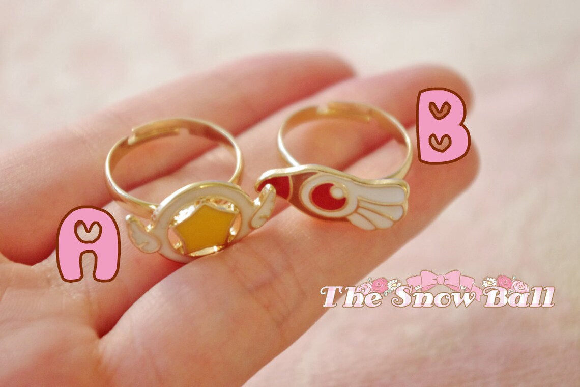 Cardcaptor Clamp Sakura Magic Girl Wand Rings Harajuku Kawaii - Etsy