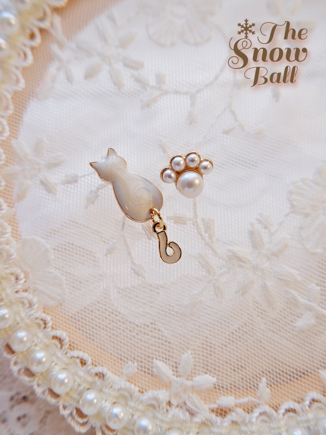 Adorable Mismatched Cat Stud Earrings • Quirky Paw & Cat Silhouette ...