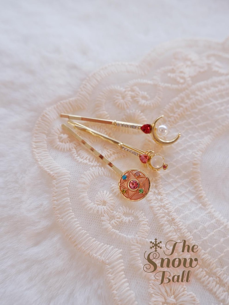 Sailor Moon Hair Pin Set • Kawaii Magical Girl Hair Clips • Anime ...