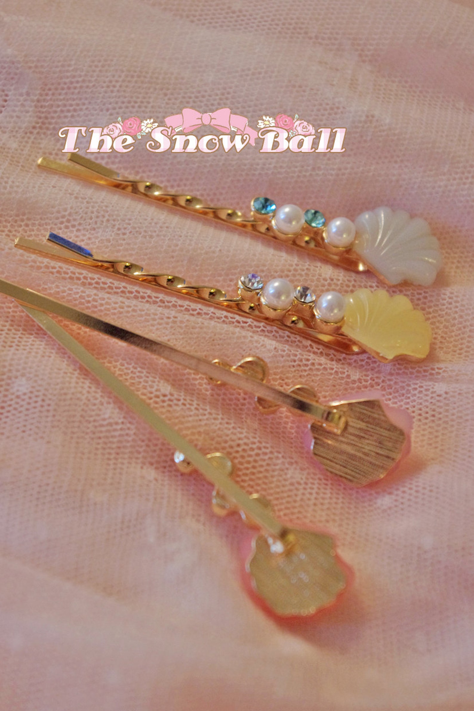 Summer Little Mermaid Pastel Shell Pearl Hair Pin Kawaii Cute - Etsy