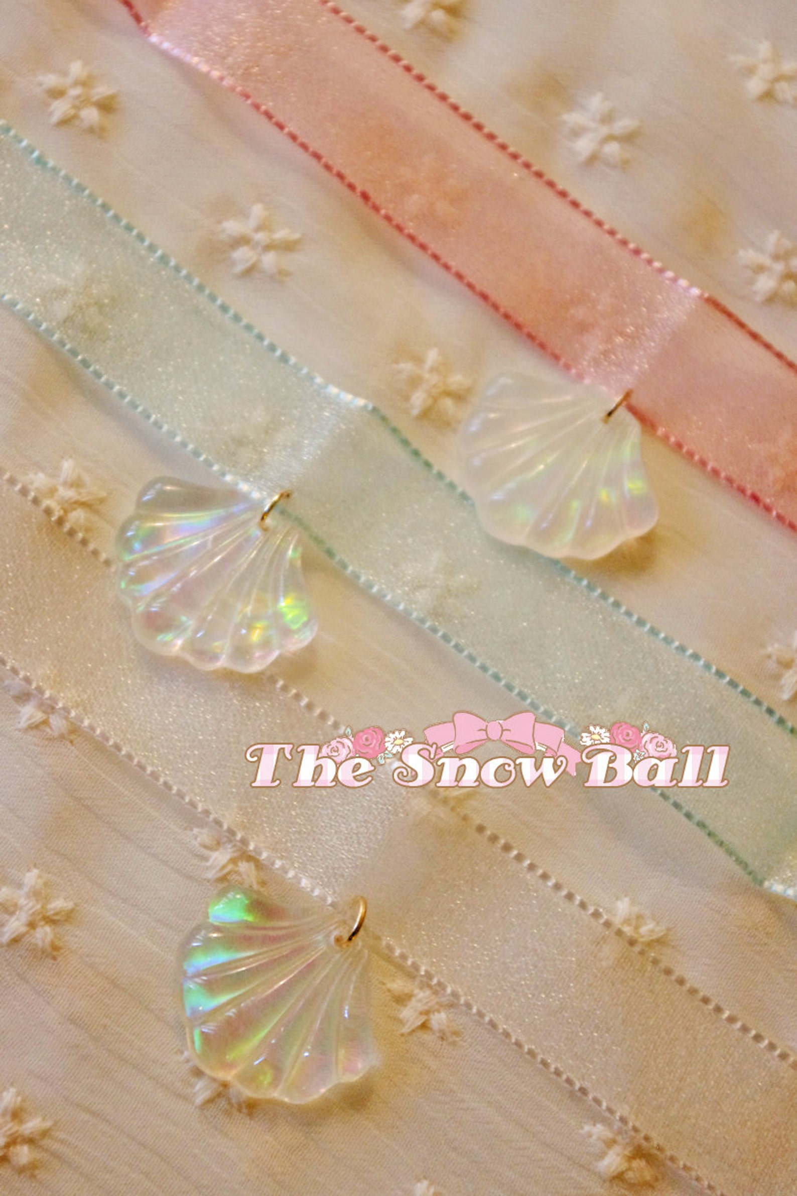 Little Mermaid Sea Shell Pastel Iridescent Ribbon Organdy | Etsy