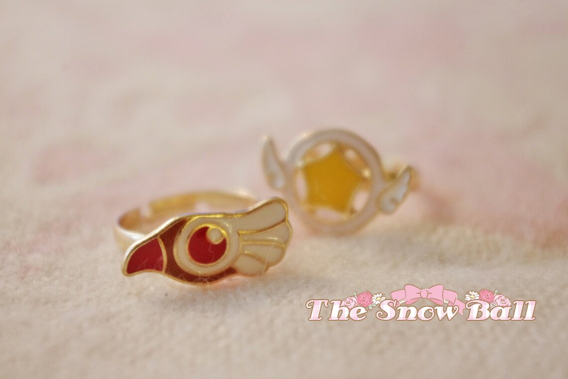 Cardcaptor Clamp Sakura Magic Girl Wand Rings Harajuku Kawaii | Etsy
