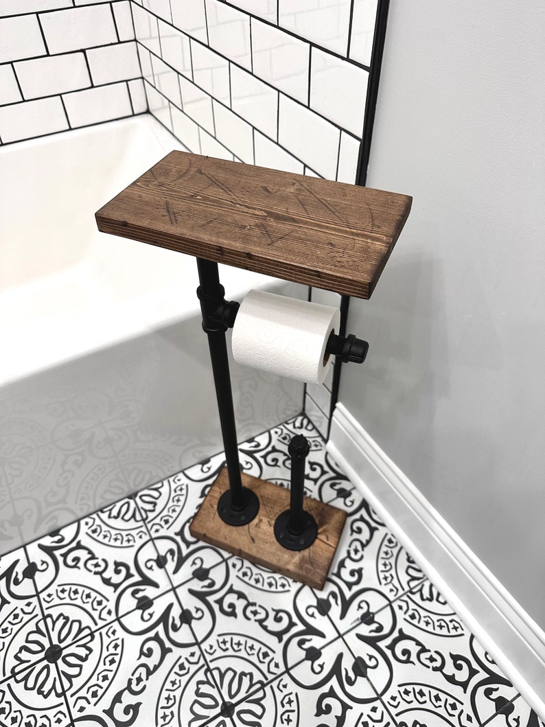 HEAVY Base EXTRA Storage 3 Rolls Toilet Paper Stand With - Etsy