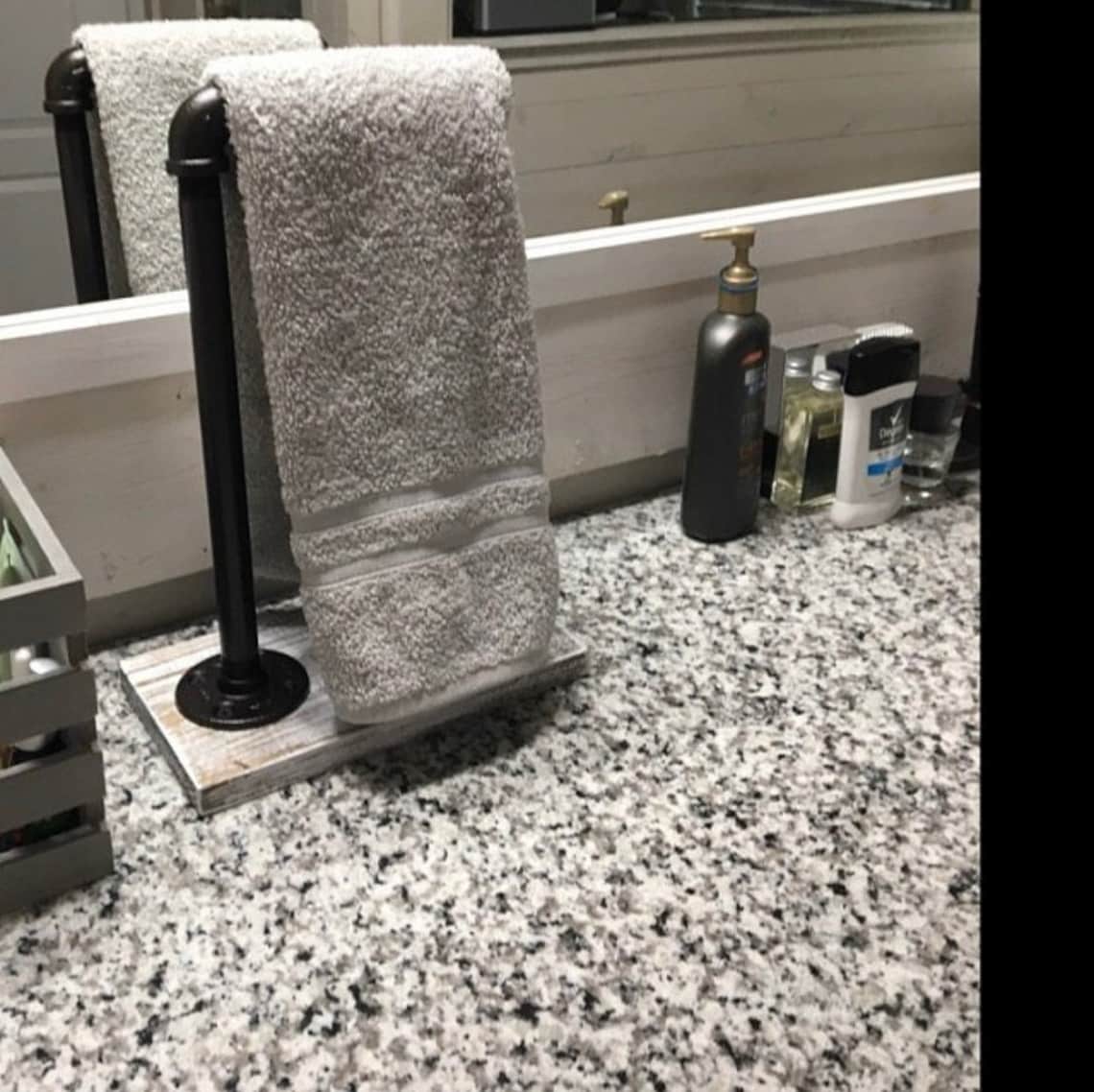 Industrial Rustic Single Hand Towel Holder Pipe Stand - Etsy