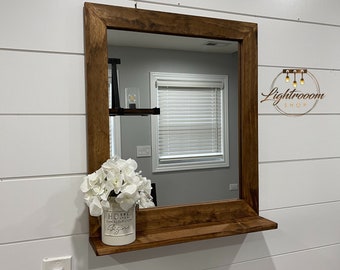 Mirror With Shelf - Etsy