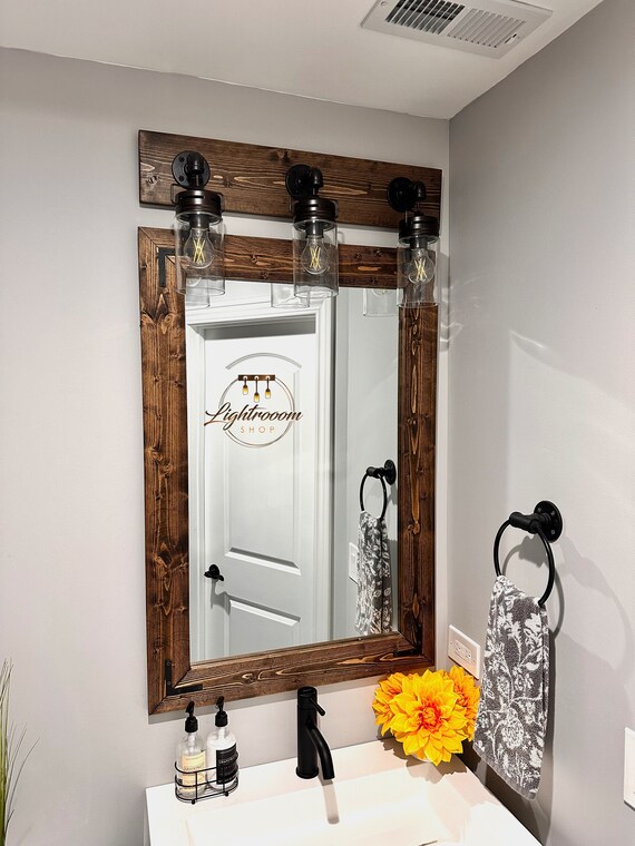 Industrial Style Bathroom Mirror