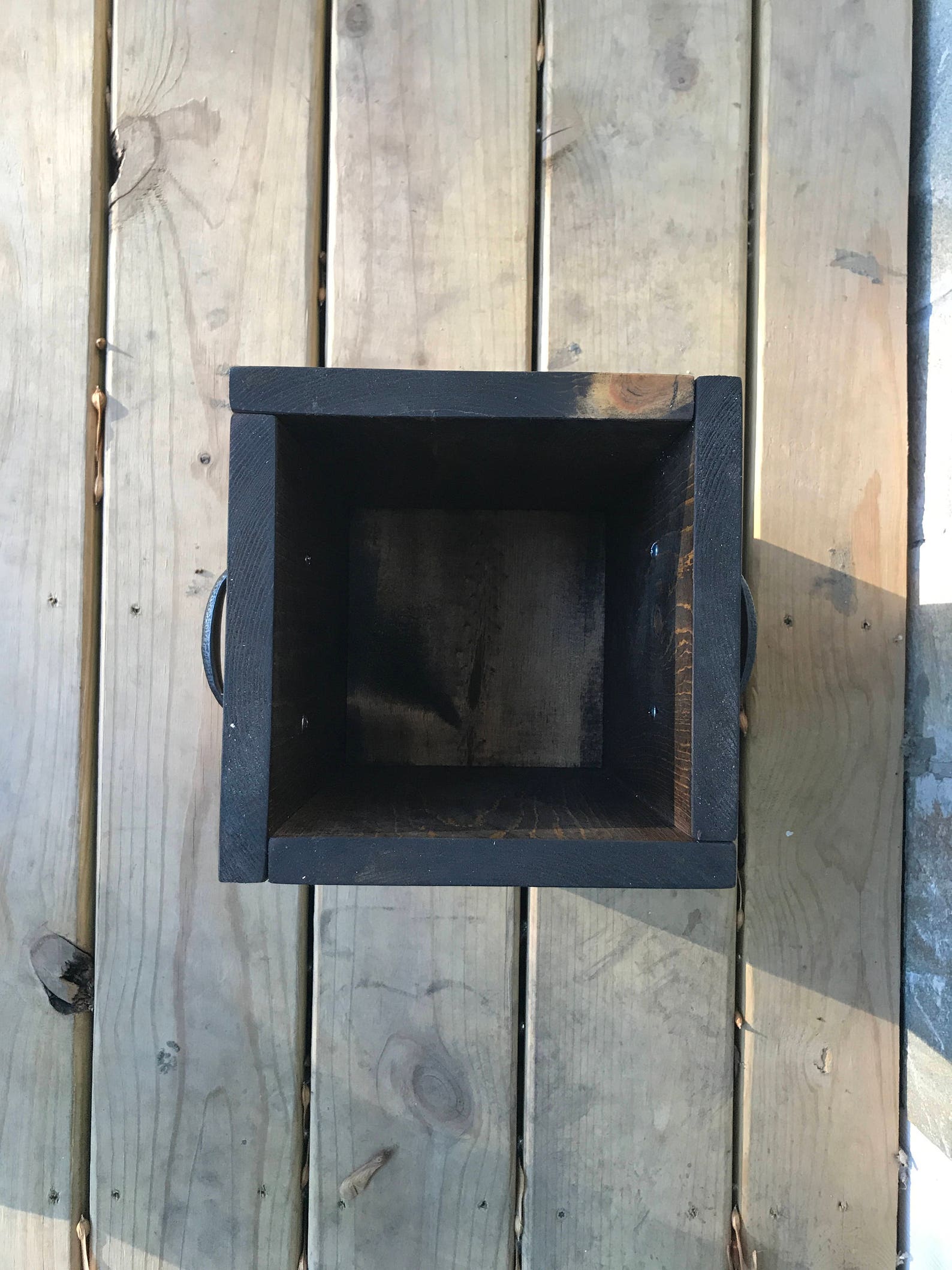 DARK WALNUT Rustic Garbage Can Bathroom Trash Can 3 or 4 - Etsy