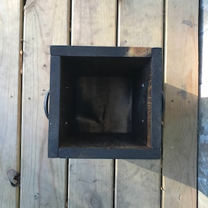 DARK WALNUT Rustic Garbage Can, Bathroom Trash Can, 2 Sizes Available ...